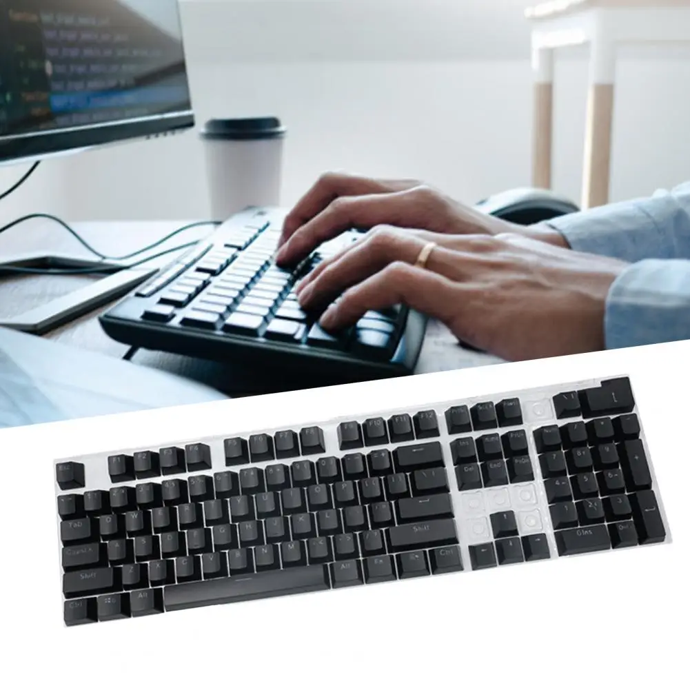 Ergonomic-Mechanical-Keyboard-Universal-Backlit-104Pcs-Set-Key-Cap ...
