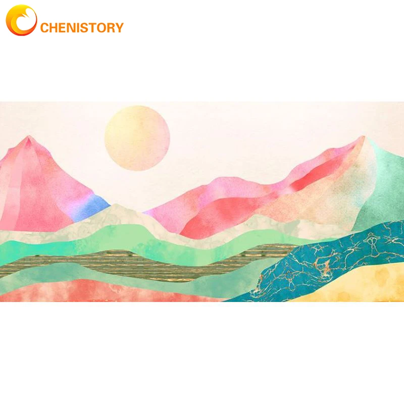 CHENISTORY-peyzaj-i-in-numarayla-boyama-30x60cm-Modern-duvar-sanat ...