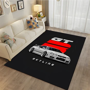 Classical Racing Car G-GTR Pattern Carpet Bedroom Play Mats Rug Bedroom ...