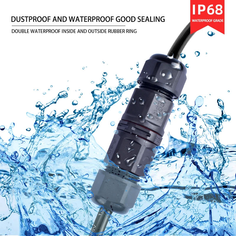 L12 IP68 Mini Outdoor Waterproof Cable Connector for Underground Wiring ...