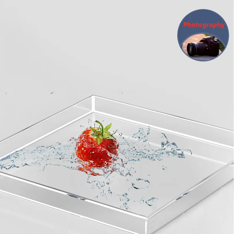 Acrylic Transparent Water Tank Shallow Sink Photo Studio Kit Tabletop Shooting Props Coffee Tray ...