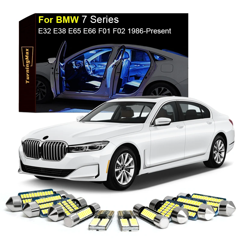 Canbus Interior Lights LED Bulbs Package Kit For BMW 7 Series E32 E38 ...
