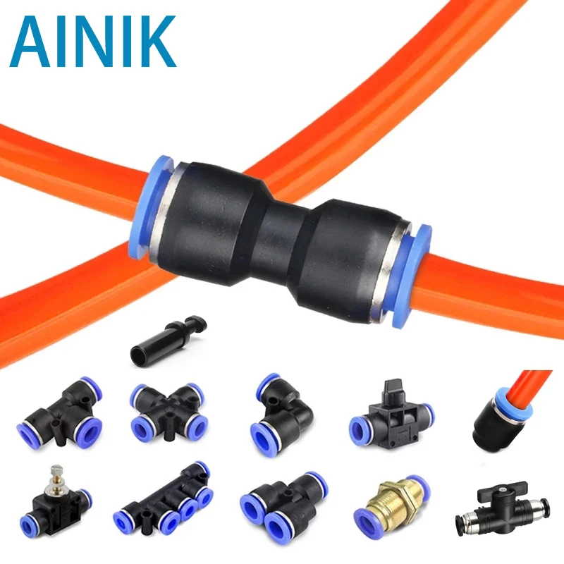 Pneumatic Fitting Fittings Quick Connector Air Water Hose Tube ...