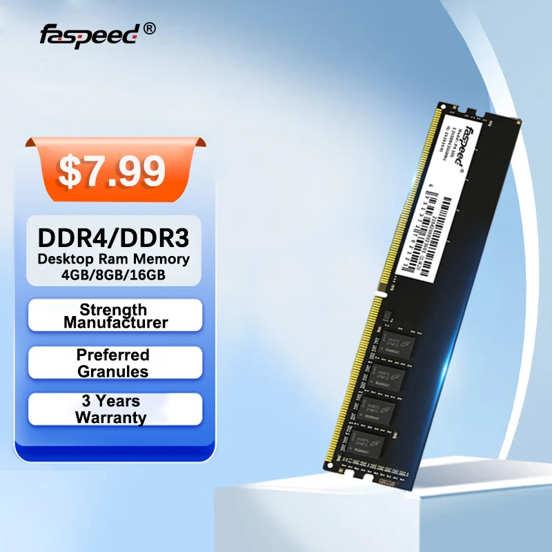 Faspeed Memoria Ram DDR4 DDR3 16GB 8GB 4GB 1600MHz 2666MHZ 1.2V 1.5V ...