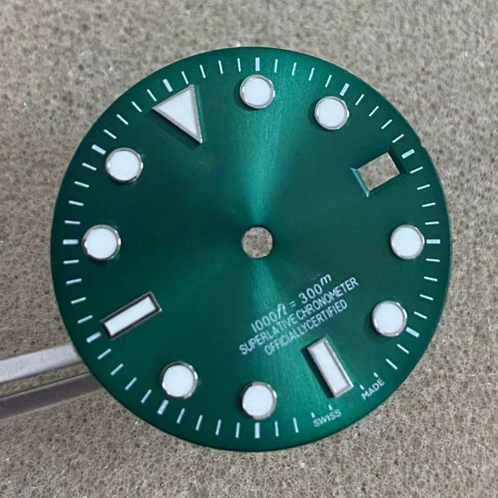 NH35-Watch-Dial-29mm-Sun-Pattern-Dial-Green-Luminousdial-for-Japan-NH35 ...