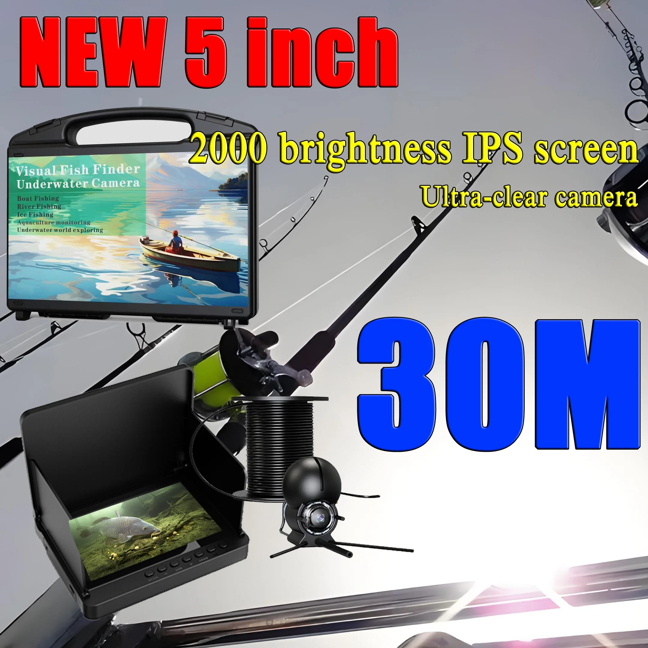 NEW-5-inch-30m-Ultra-clear-camera-fish-finder-underwater-fish-finder ...