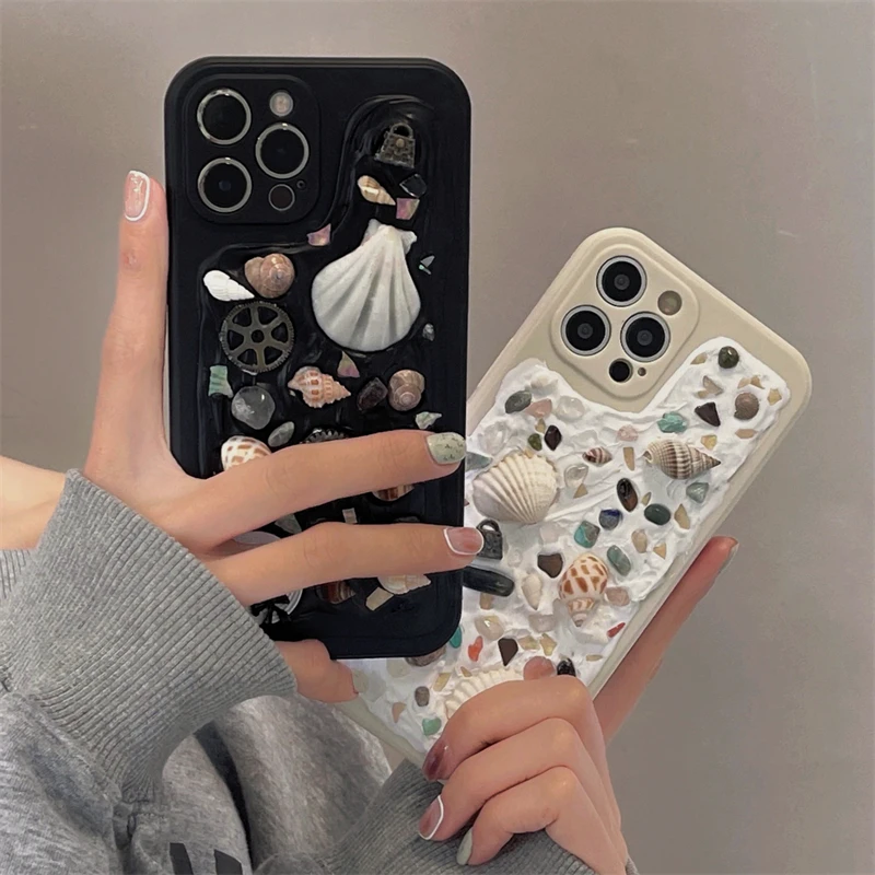 Random-3D-Cute-Conch-Shells-Phone-Case-For-iphone-15-14-13-12-11-Pro ...