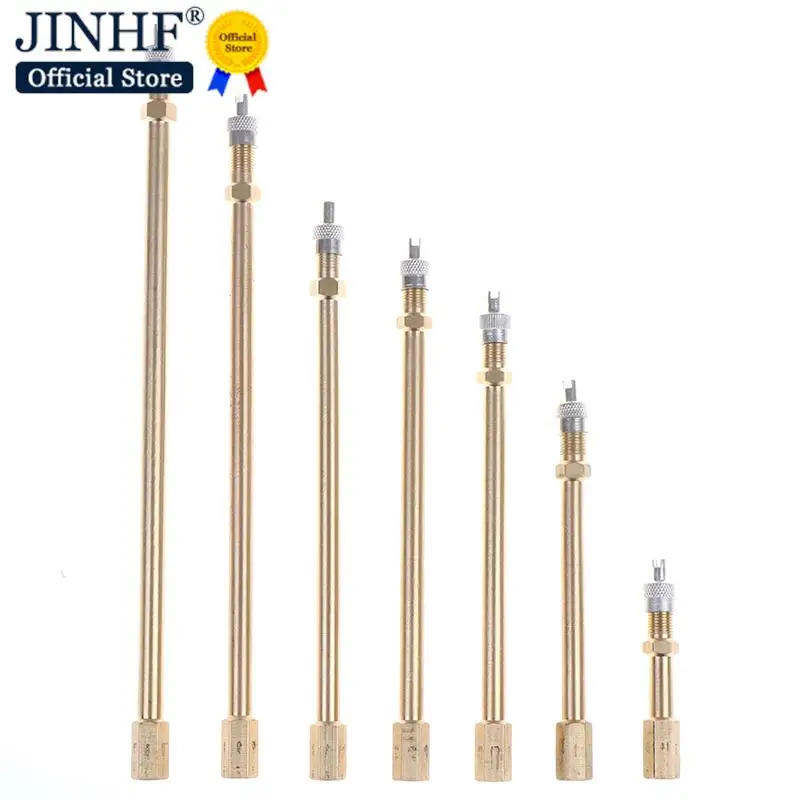 Car-Auto-Truck-Brass-Wheel-Tire-Valve-Cap-Tyre-Stem-Extension-Pole-Cap ...