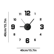 3d Wall Clock Luminous Frameless Wall Clocks Wall Stickers Silent Clock ...