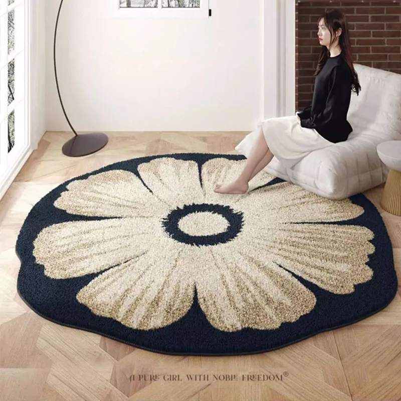 Round-Living-Room-Carpet-Coffee-Table-Area-Rugs-Fluffy-And-Soft-Faux ...