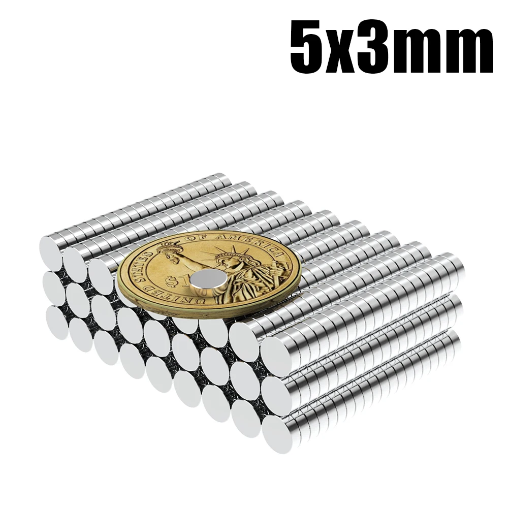 10-20-50-100-200-500-1000Pcs-Super-Strong-Magnet-5mm-X-3mm-Round ...