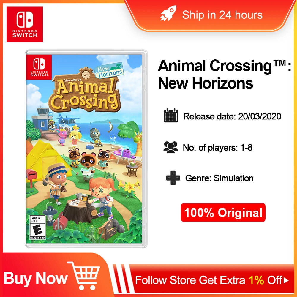 Nintendo Switch Game Animal Crossing New Horizons Genre Action ...