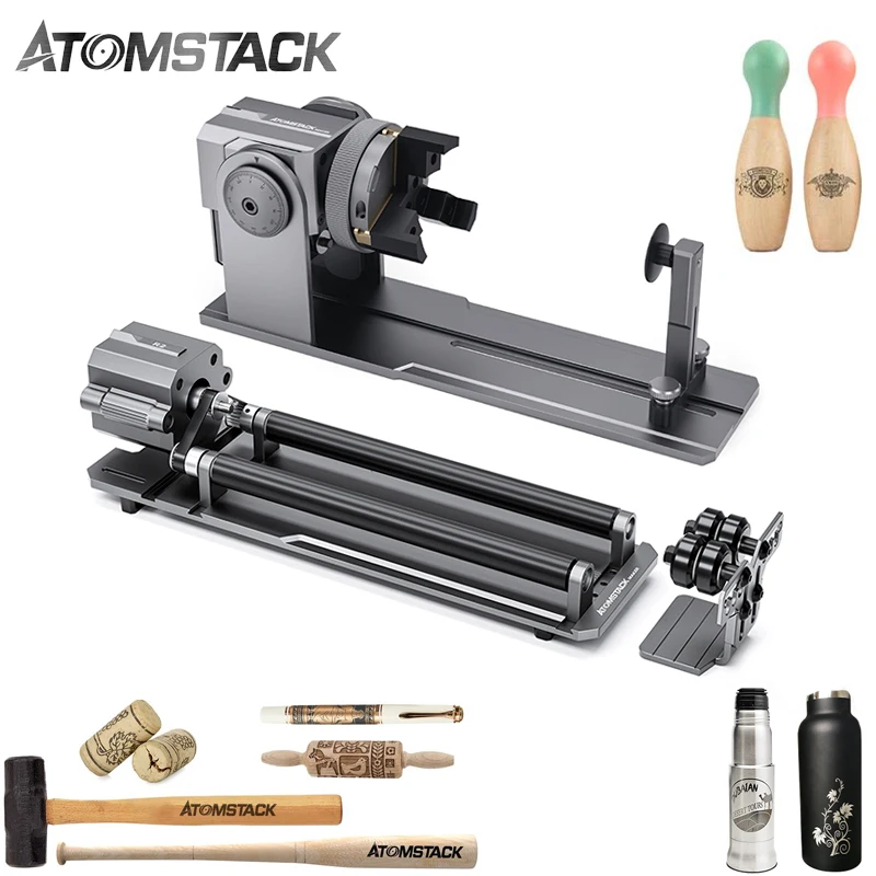 ATOMSTACK Maker R1 Multifunctional Rotary Fixture R2 Roller Rotary ...