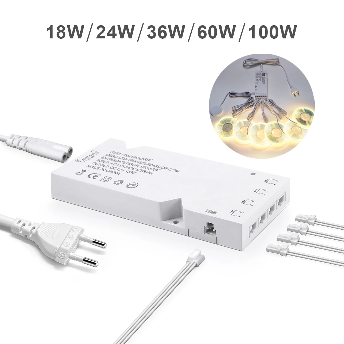 Under-Cabinet-Lamp-LED-Strip-Light-Driver-Power-Supply-Adapter-for ...