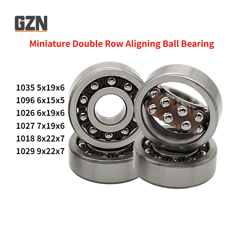 2-5pcs-Miniature-Double-row-aligning-Ball-Bearing-1035-5x19x6-1018 ...