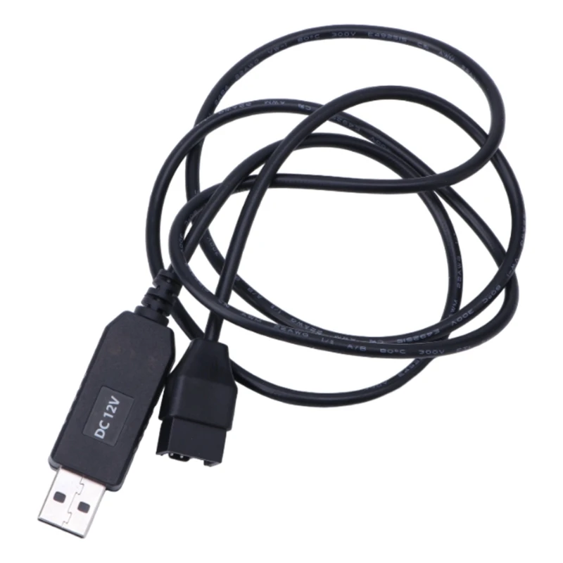 Full Speed 12V/5V Voltage Step-Up USB to 4Pin PC Fan Sleeved Power ...