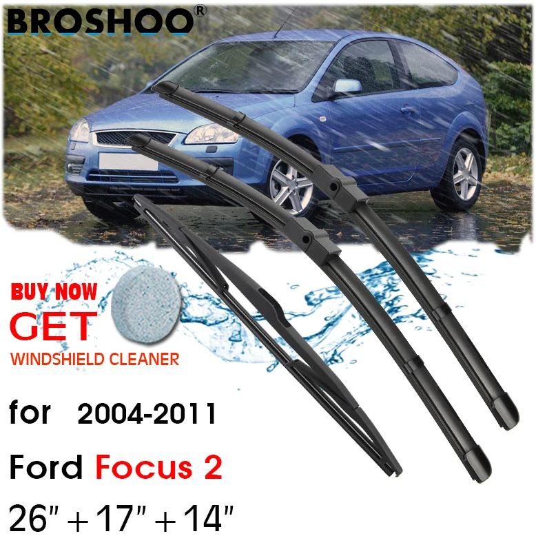 BROSHOO-Wiper-Front-Rear-Wiper-Blades-Set-For-Ford-Focus-2-2004-2011 ...