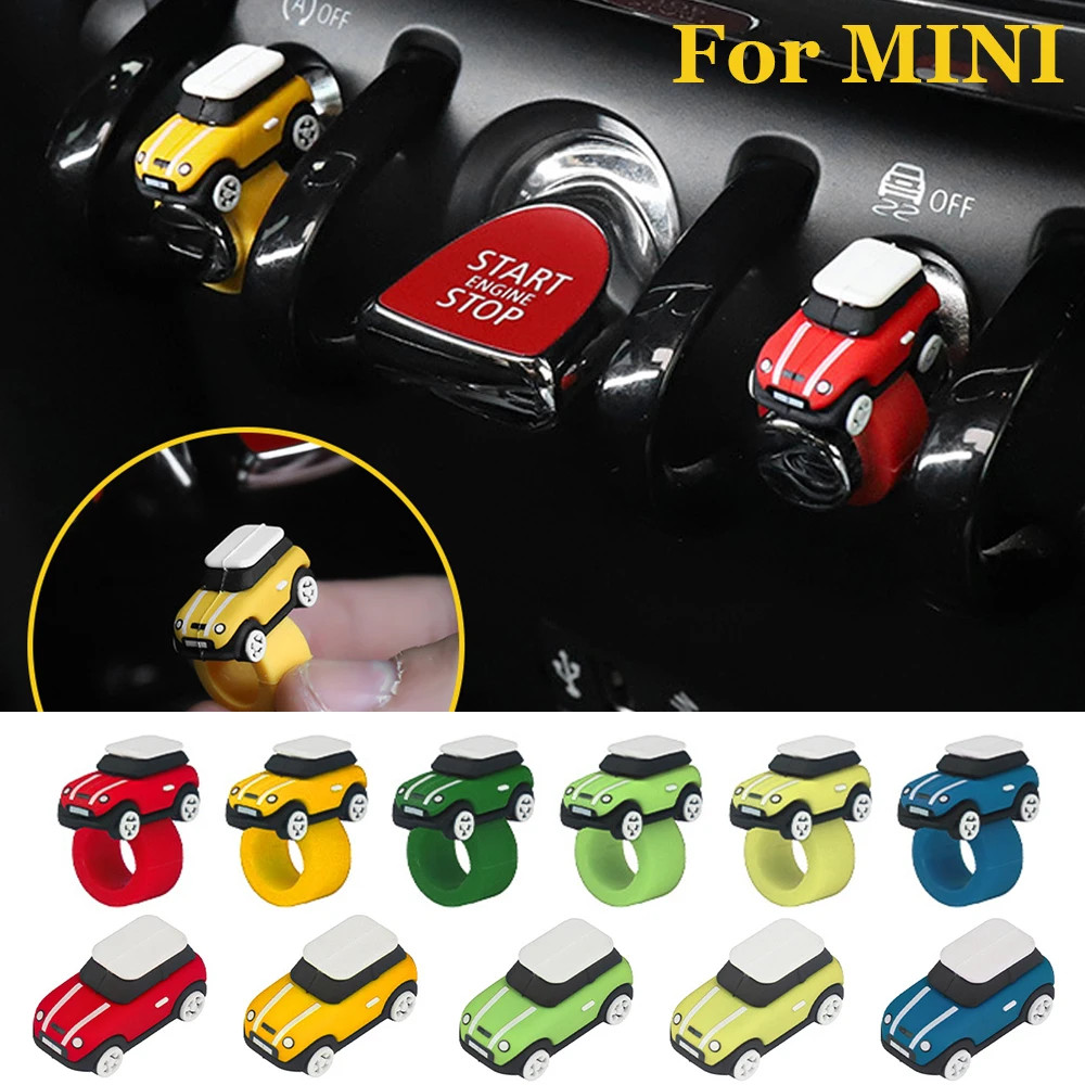 Car-Model-Button-Cover-Car-Interior-Ornaments-Start-Stop-Button ...