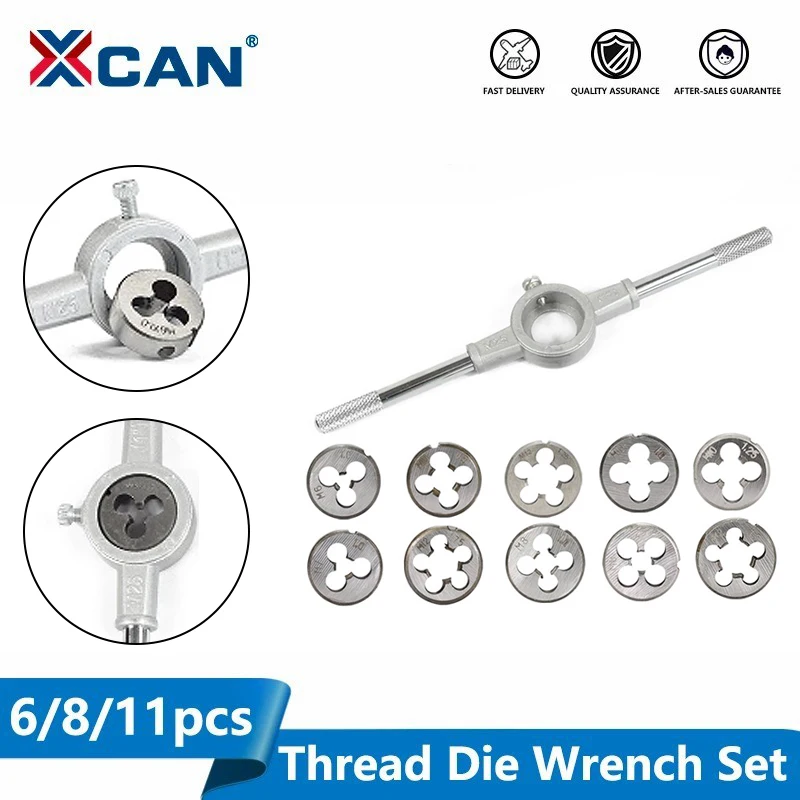 XCAN-6-8-11pcs-Metric-Die-Wrench-Sets-Circular-Die-Kit-Screw-Thread ...