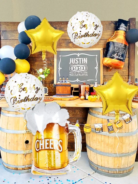 Beer Party Decorations A Retro Beer B Que Birthday Party Anders Ruff