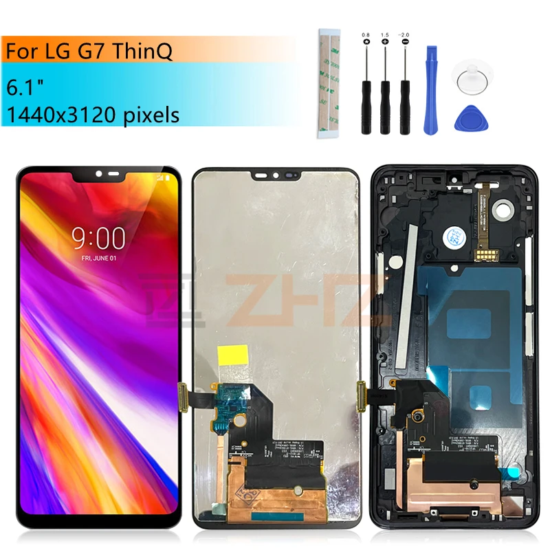 For-LG-G7-ThinQ-LCD-Display-Touch-Screen-Digitizer-Assembly-With-Frame ...