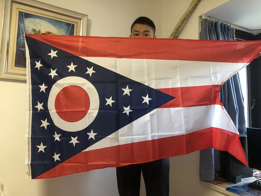 SKY-FLAG-ohio-flag-90x150cm-double-penetration-polyester-American-ohio ...