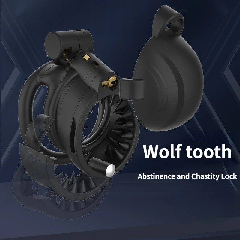ABS Wolf Tooth Penis Ring Cock Rings Chastity Cage Taste Urethral Lock ...