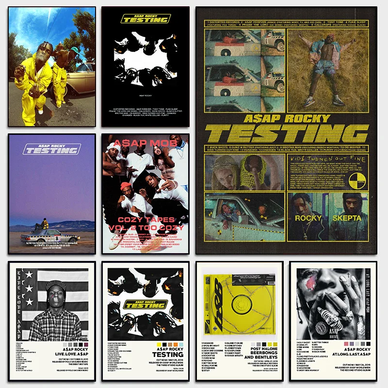 Hip-Hop-Rapper-Asap-Rocky-Music-Album-Cover-Live-Love-Testing-Poster ...