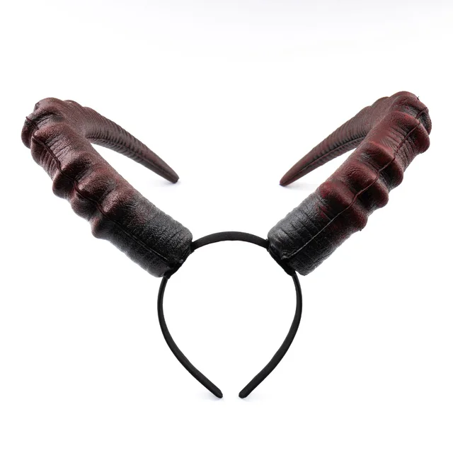 Women Black Red Demon Horn Headpiece Cosplay Animal Girls Gothic Devils ...