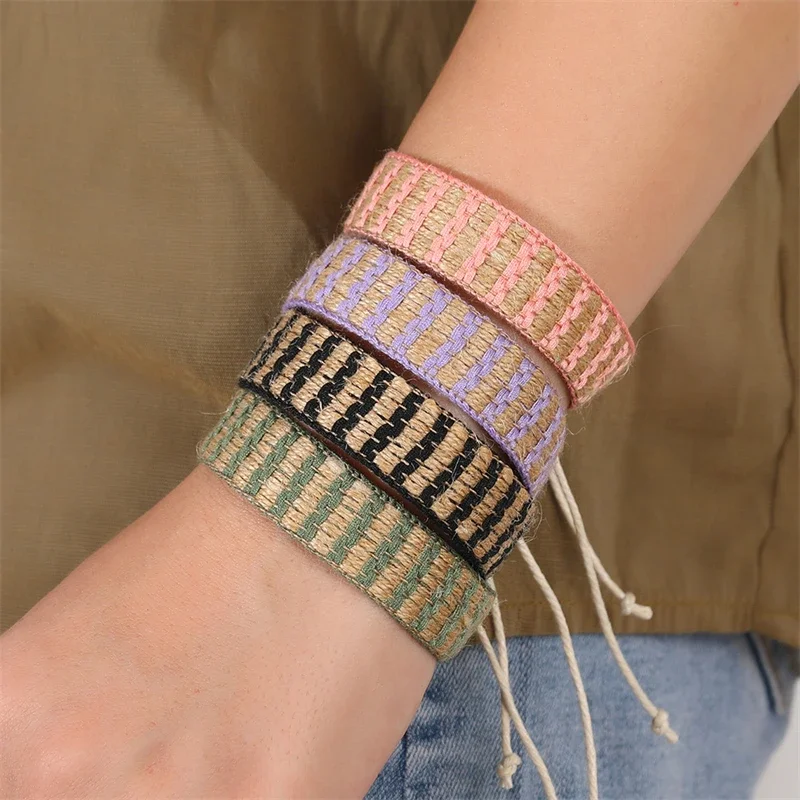 Cotton-and-Linen-Boho-Bohemia-Waved-String-Braided-Friendship-Bracelets ...
