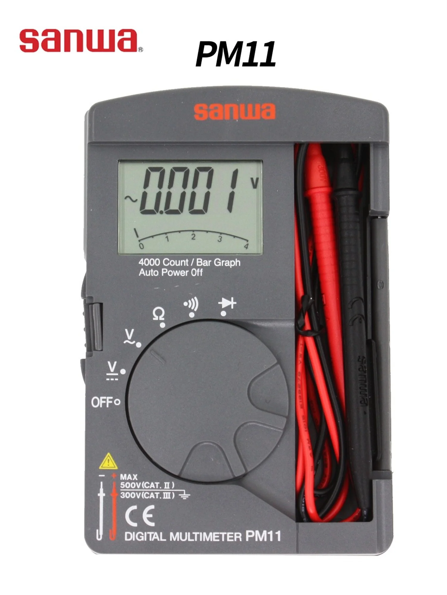 Sanwa PM11 multímetro Digital de bolso, Resistente e de DMM 4000 ...