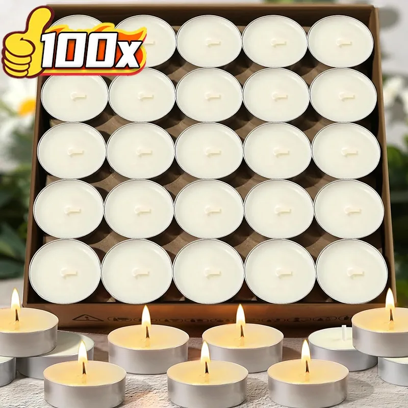 20/100x Empty Candle Tins Aluminum Tea Light Cups Tealight Molds Pans ...