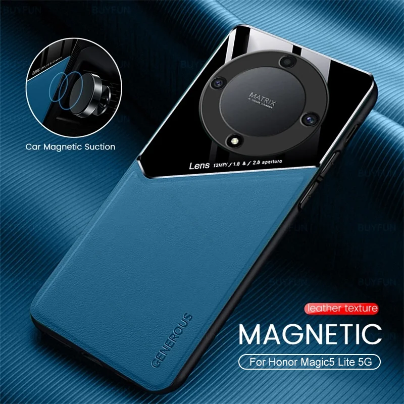 Honer Magic 5 Lite 5G Case Magnetic Leather Cover For Honor Magic5 Lite ...