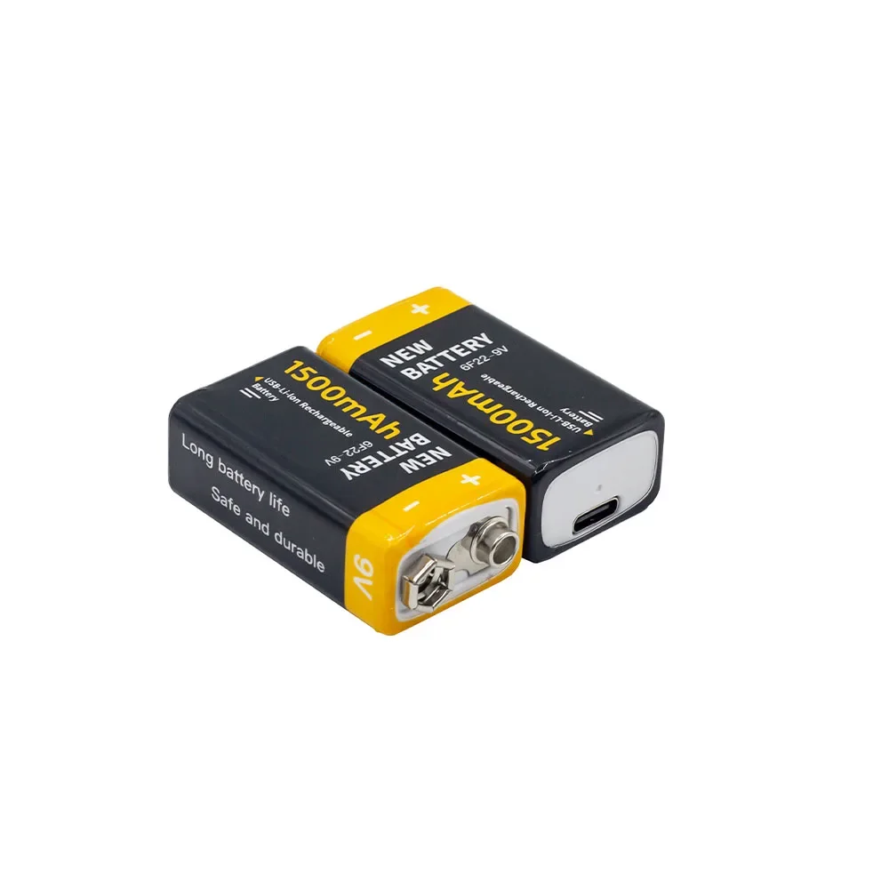 1500mAh-9V-6F22-Micro-Rechargeable-li-ion-Battery-and-Type-C-USB-For-RC ...
