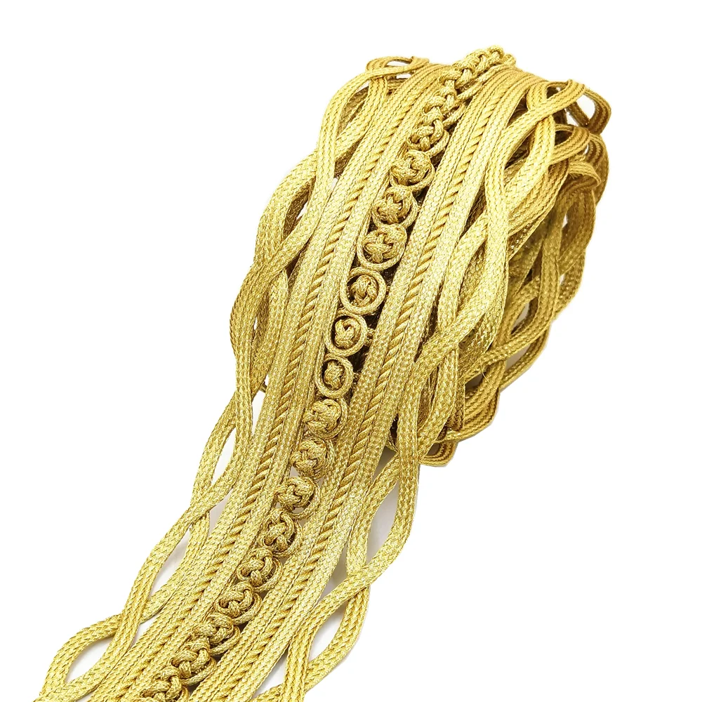 3Yard Handmade Gold Uniform Knot Button Patch Decorative Baroque Frog ...