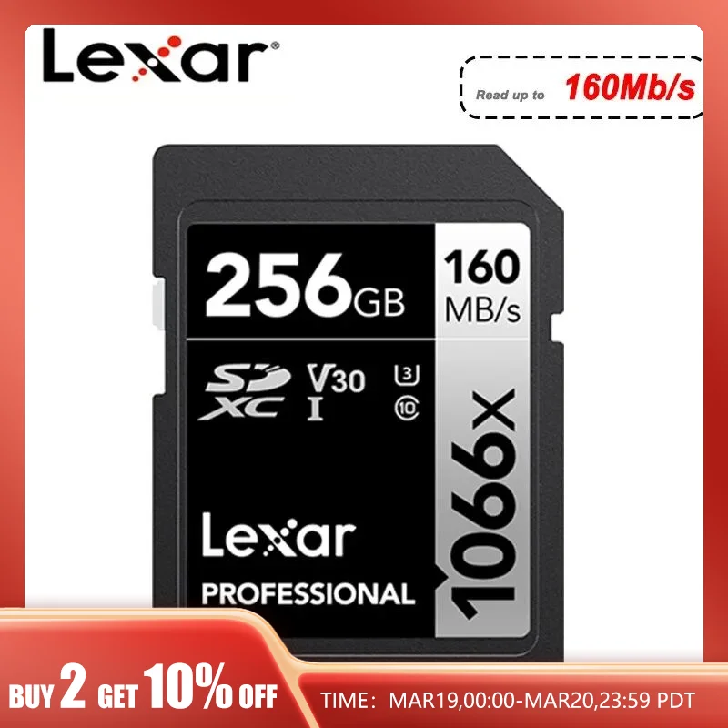 D Sd|lexar 256gb Sdxc U3 V30 4k Memory Card For Cameras & Computers