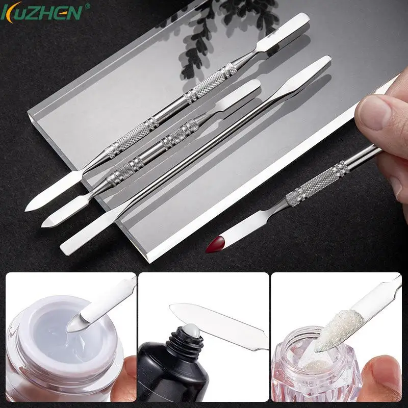 6 tipos de acero inoxidable, doble cabezal, espátula de tóner de ...