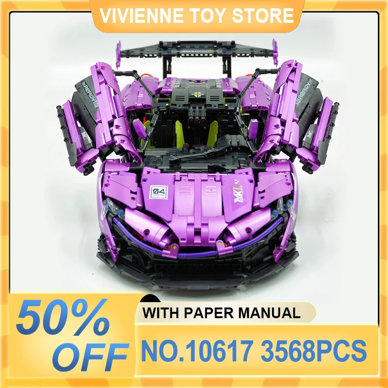GULY 10617 Technical MOC P1 Super Racing Car Hypercar Model Building ...