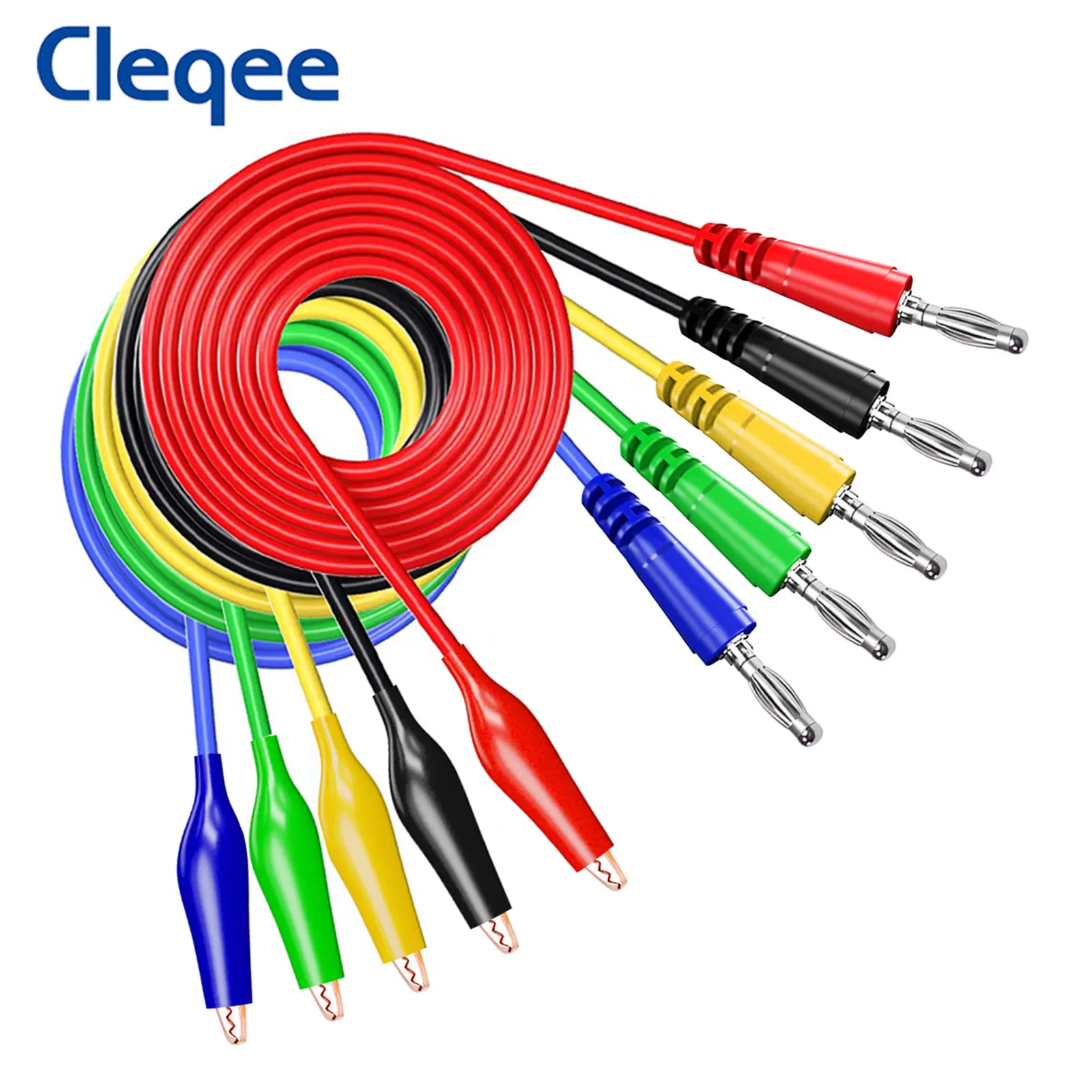 Cleqee P1042 4mm Banana Plug To Alligator Clip Multimeter Test Lead ...