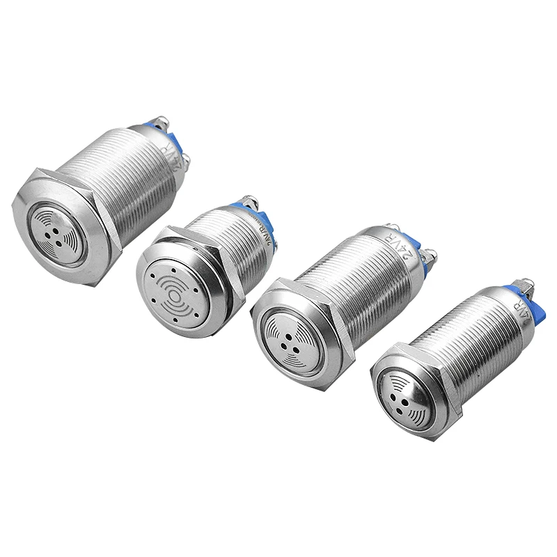 16mm/19m/22mm LED Buzzer Metal Pulse Band Red LED Intermittent Flashing ...