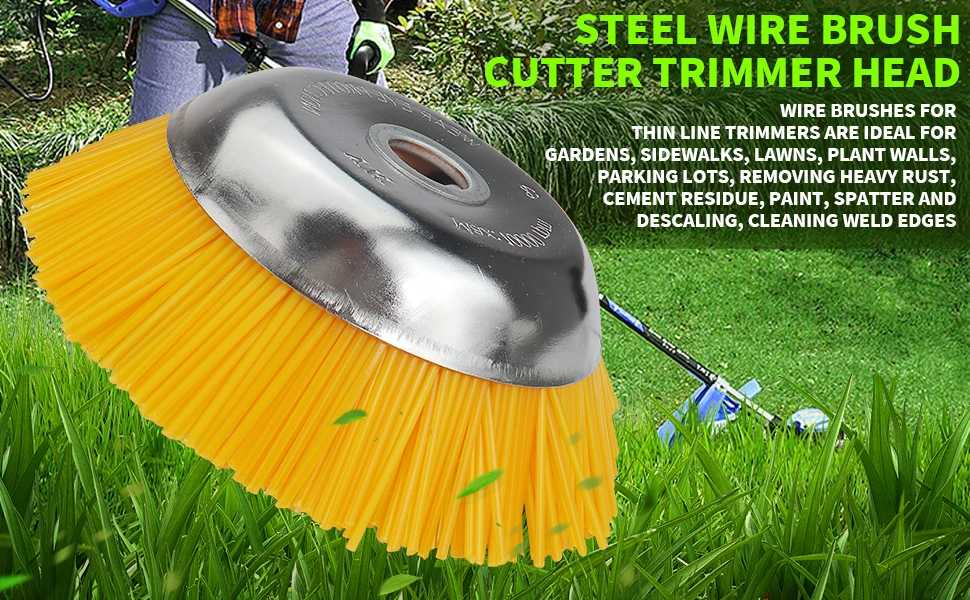 Weed Eater 8'' Steel Wie Wheel Bush Weed Timme Head Fo Most Wire Brush