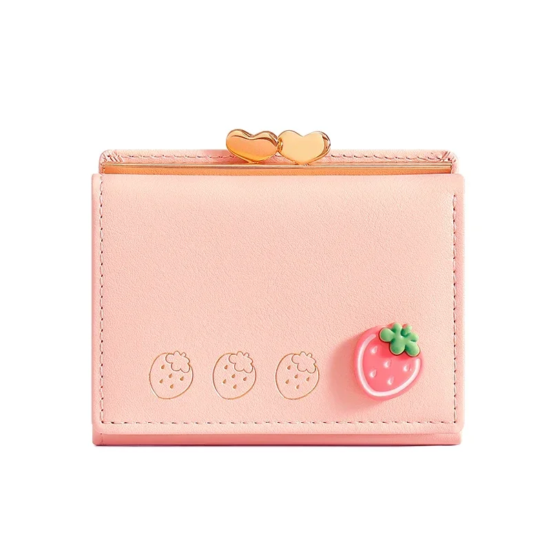 Cute-Small-Leather-Pocket-Wallet-for-Women-Fruit-Print-Bifold-Coin ...