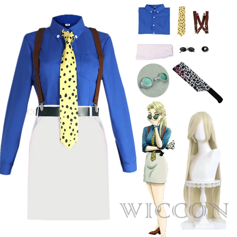 Anime-Nanami-Kento-Cosplay-Costume-Genderswap-Suit-Belt-Glasses-Short ...