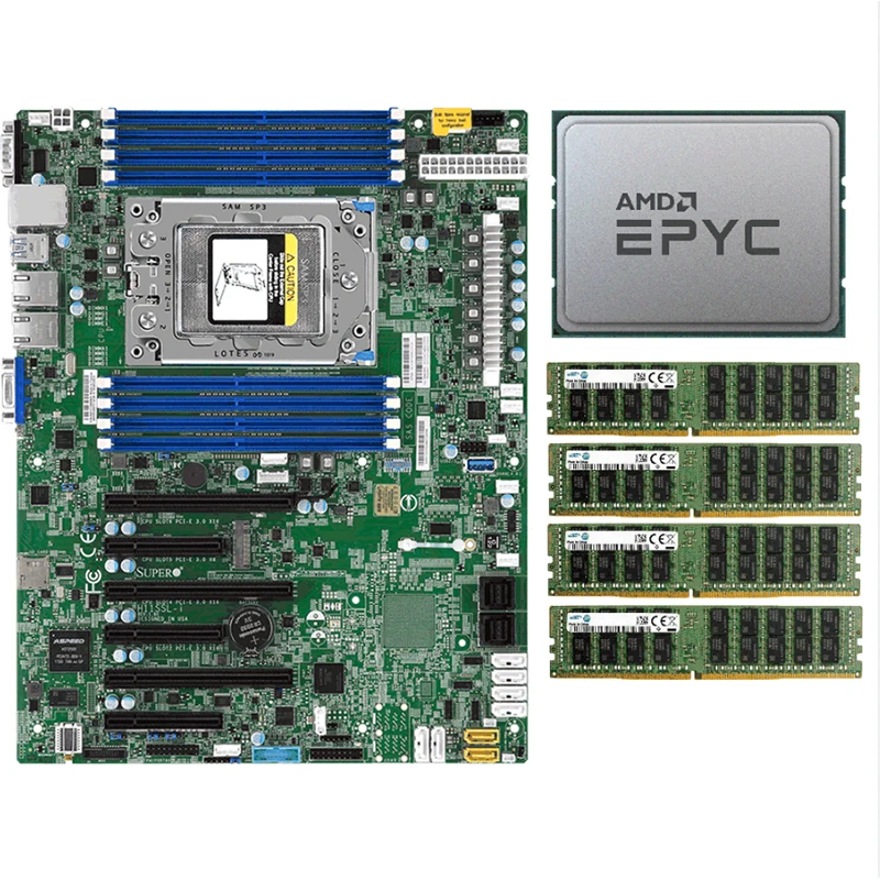 Supermicro H11ssl-i Motherboard Processor + Memory Kit Amd Epyc 7551p ...