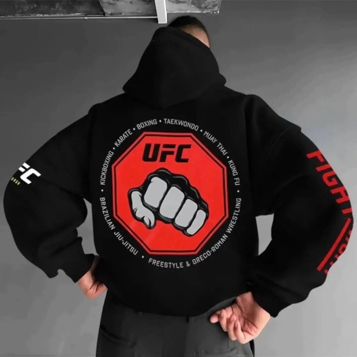 UFC Hoodie Long Sleeve Autumn/Winter Sweatshirt for Men And Women ...