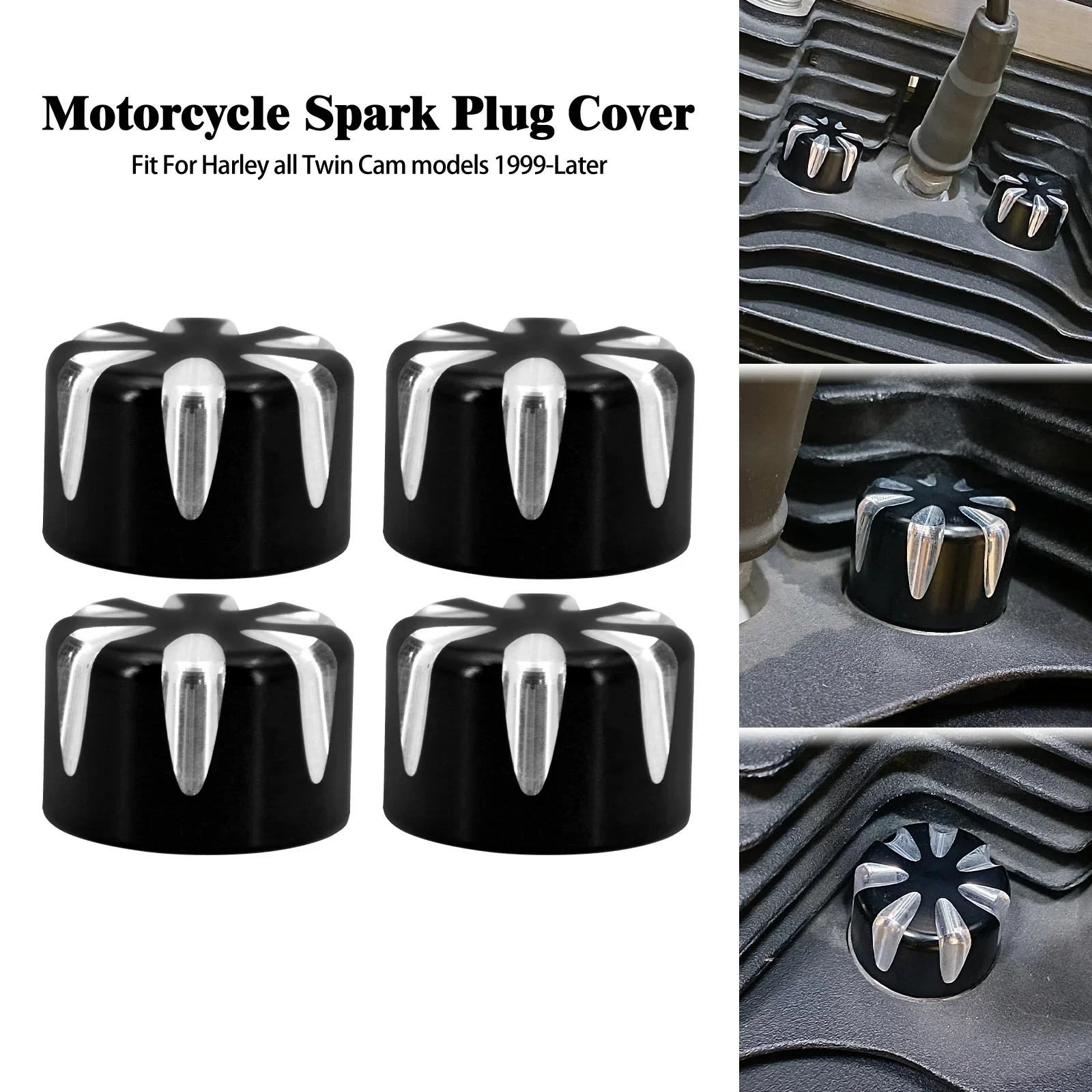 Motorcycle-Spark-Plug-Head-Bolt-Cap-Cover-Plug-Screw-Caps-For-Harley ...