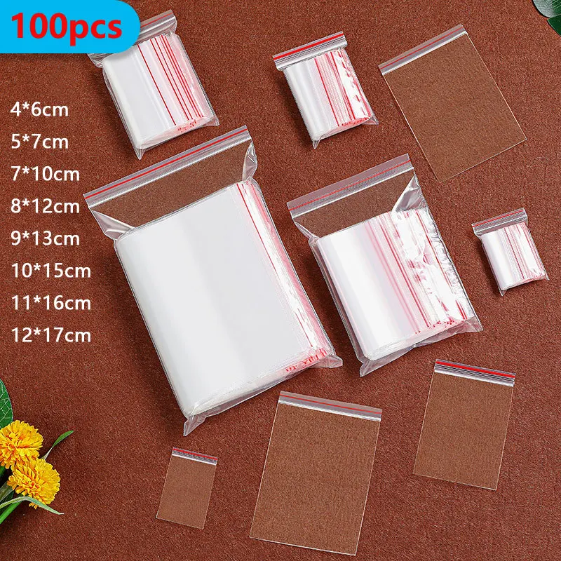 100pcs-Small-Zip-Lock-Plastic-Bags-Reclosable-Transparent-Bag-Vacuum ...