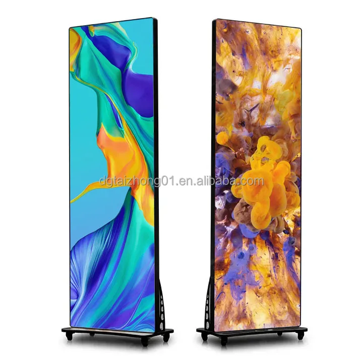 High Quality Indoor Digital HD Poster LED Display P2.5 P1.86 Stand LCD ...