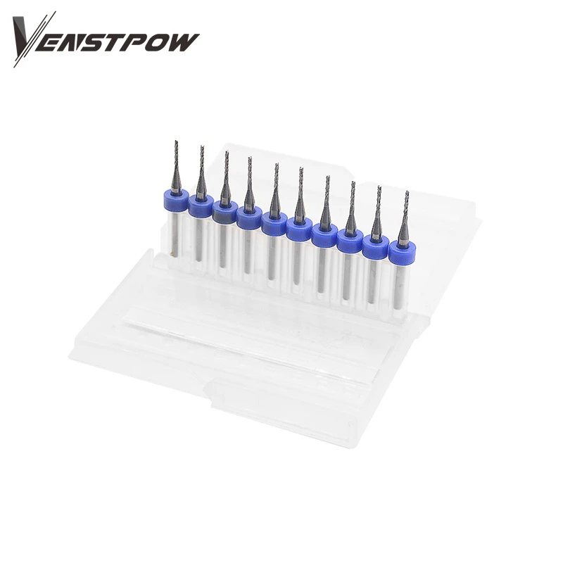10pcs Pcb Milling Cutter 1.0 1.5 2.0mm Fish Tail Milling Cutter Corn ...