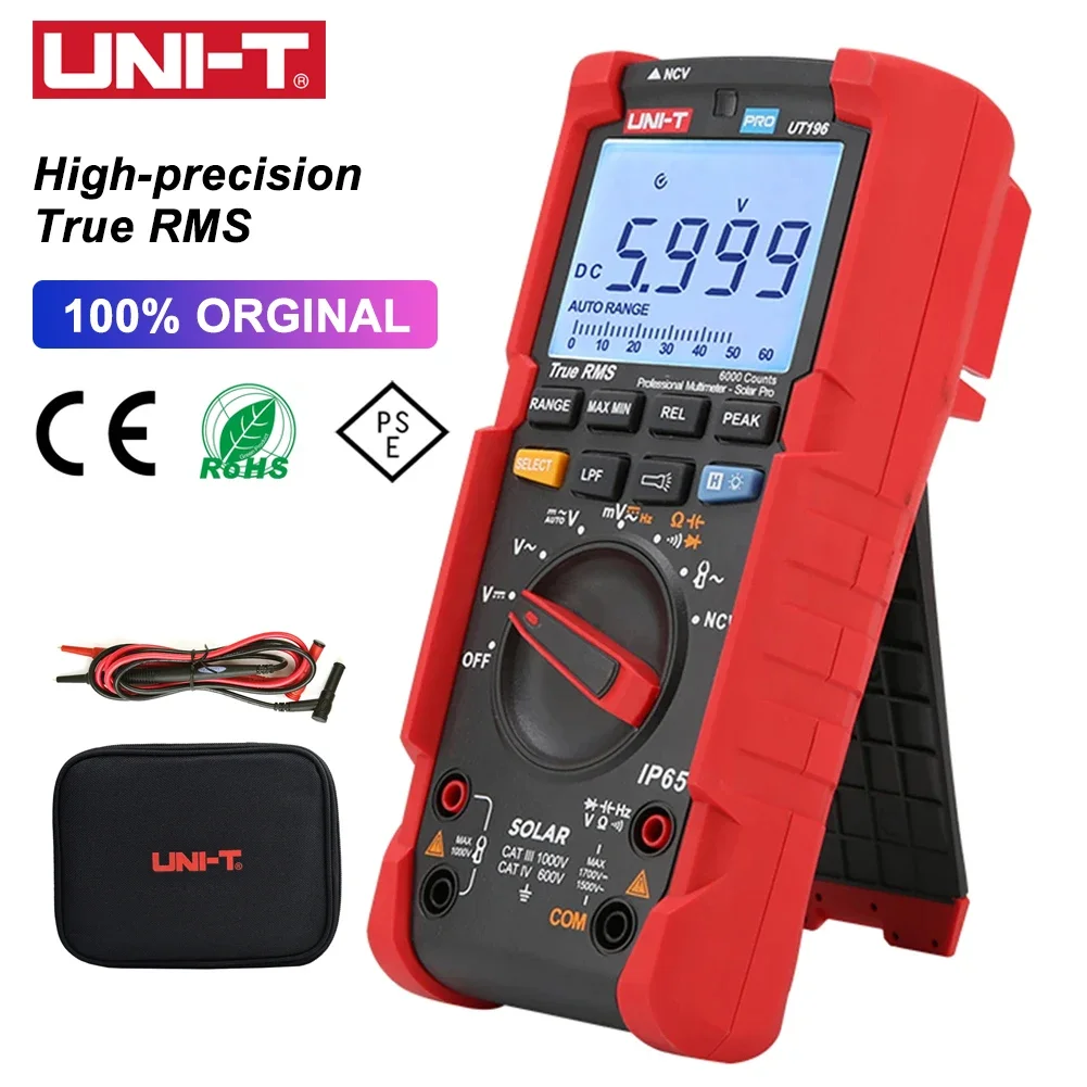 UNI-T Professional Digital Multimeter UT196 1500V AC DC Voltage Tester ...